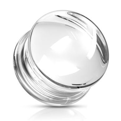 Plug de madeira mogno com brilhante branco em diversos tamanhos